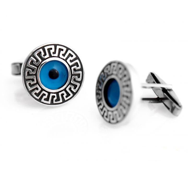 Greek Evil Eye Cufflinks – Evil Eye Necklaces and Gifts